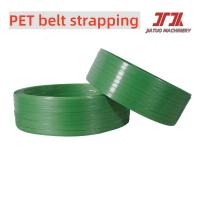 China Environmentally Friendly Plastic Strap 16mm Green And Black Pet Strapping Polyester Strap for sale