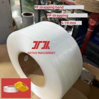 China 5-15mm pp packing strap white PP packing belt for use with automatic strapping machines for sale