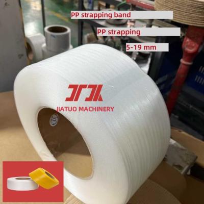 China PP Strapping Belt 5-15mm White for Automatic Strapping Machines 10kg Roll for sale