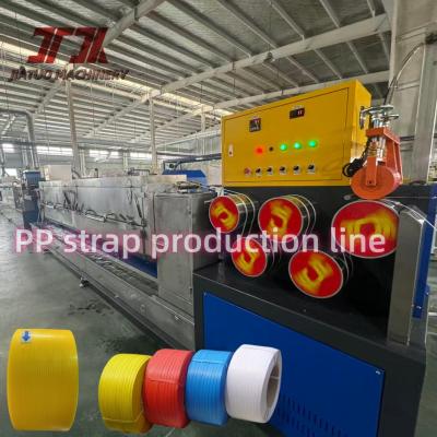 China PP Polyester Strap Banding Belt Making Machine 5-19mm Width 100-120kg/h Output with Automatic Winder for sale