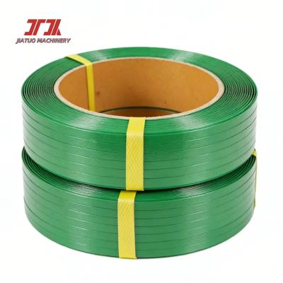 China 1/2 Inch Heavy Duty PET Plastic Strapping Roll 16mm x 0.8mm 500kg Tensile Strength for Bulk Packing for sale