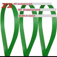 China 9-25mm 100% Recycled PET Plastic Strapping for Heavy Duty Industrial Packaging for sale