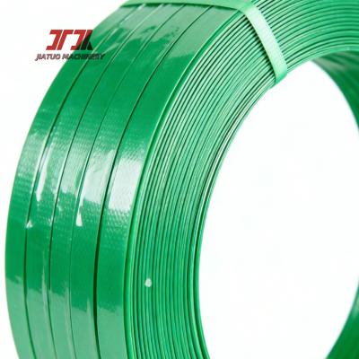 China JIATUO PET Strapping Roll 16mm x 0.8mm 500kg Tensile Strength Heavy Duty Polyester Packing Belt for sale
