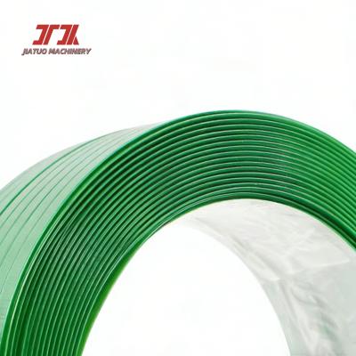 China PET Strapping Band Roll 16mm x 0.8mm 500kg Tension for Machine Hand Use Green Smooth for sale