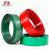 China PET Strapping Band Roll 16mm x 0.8mm 500kg Tension for Machine Hand Use Green Smooth for sale