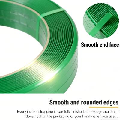 China Recycled PET Polyester Strapping 16mm x 1.0mm High Tensile Strength Packing Belt for sale