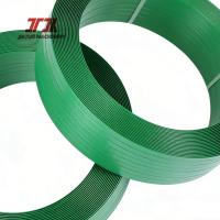 China Green Embossed High Strength Plastic Polyester Packing Straps PET Strapping Band Roll for sale