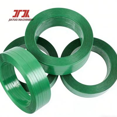 China 9-32mm Green PET Plastic Strapping Belt for Pallet Packing 150-1100kg Tensile for sale