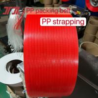 China PP strapping colored 5-19mm PP Packaging belt for use with desktop strapping machines for sale
