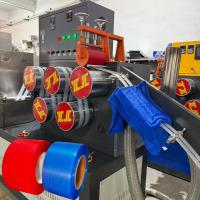 China 5-19mm PP strap making machine with PLC control and non-stop screen changer for sale