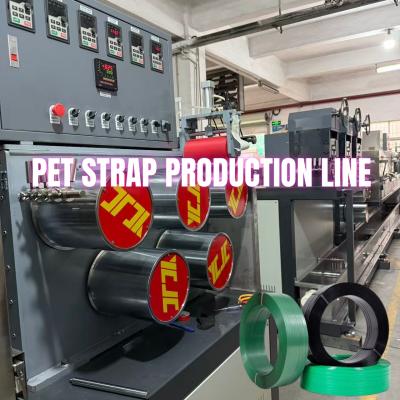 China PET Strapping Band Production Line 200-350kg/h Width 9-32mm Synthetic Fiber Filter for sale