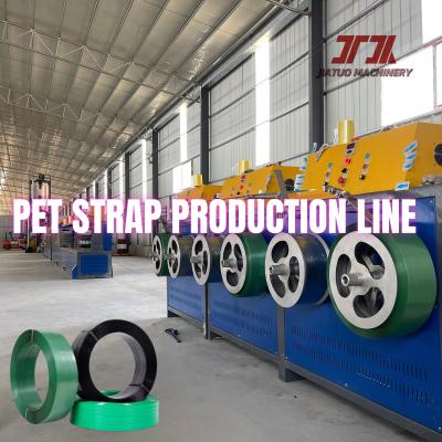 China Recycled PET Strap Production Line 9-32mm 220-500kg/h for Pallet Securing PET Band for sale
