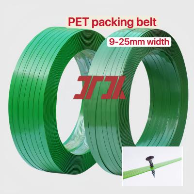 China Automatic PET Packaging Strap 16-19mm Plastic Steel Strapping for Pneumatic Strapping Machines for sale