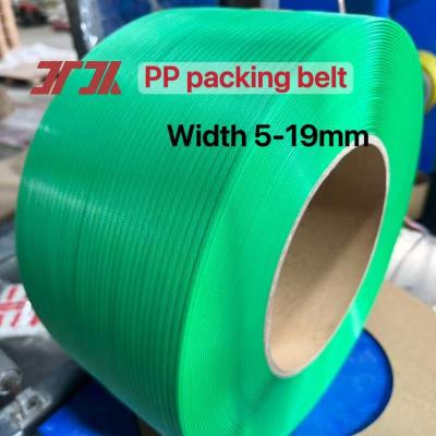 China High Strength PP Strapping 5-15mm Width 0.45-1.00mm Thickness for Automatic Strapping Machines for sale