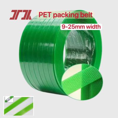 China PET Plastic Steel Strapping Band 9-25 mm High Strength Packaging Strap Resistant to Cold and High Temperatures for sale