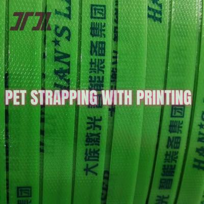 China 9-32mm High Tension PET Strapping Band 200-1000kgf Strength for Automatic Strapping Machines for sale