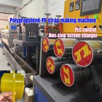 China High Precision PP Strap Production Line For Recycled & Virgin Materials With PLC Control for sale