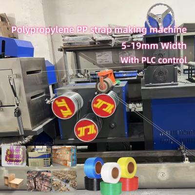 China Fully Automatic Double Screw PP Strap Making Machine 260 kg/h PLC Control for sale