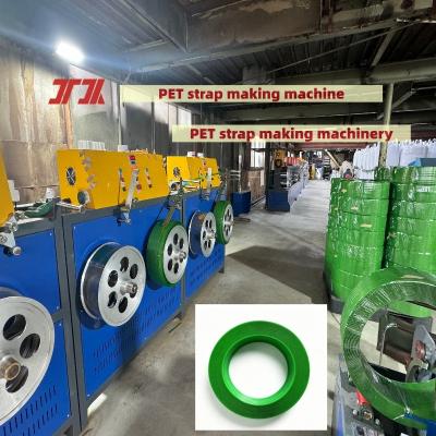 China PET Strapping Production Line 9-32mm PET Strap Making Machine 100% Bottle Flakes 4.8-15T/Day for sale