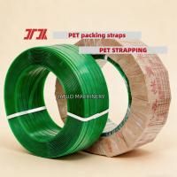 China Automatic PET Strapping Belt 9-25mm Width Green Eco-Friendly Heavy Duty Packing Strap for sale