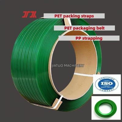 China High Strength 19mm x 1.0mm Green PET Plastic Steel Strapping for Heavy Duty Bundling for sale