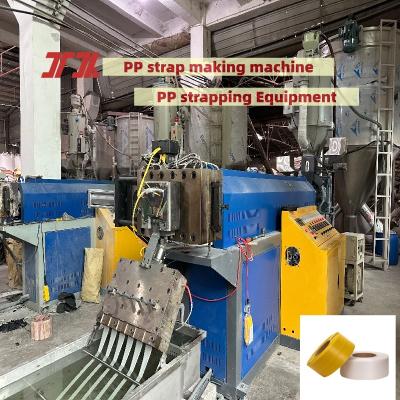 China 5mm PP Strap Making Machine 100% Polypropylene Strapping Production Line 5-19mm Width for sale