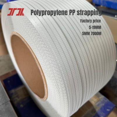 China 5mm Pp Strapping Polypropylene Packing Belt With Long Length 7000m/roll for sale