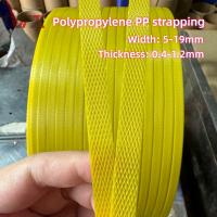 China 5-19mm PP Packing Belt 60-300kgf Tensile Strength for Carton Packing for sale