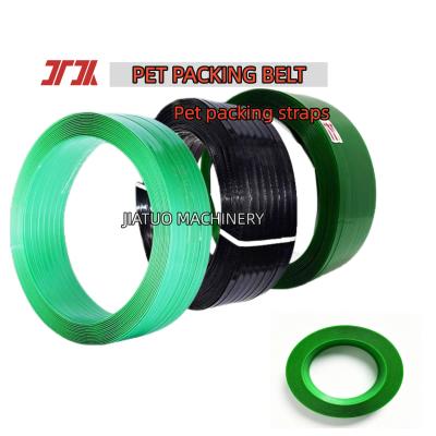 China PET Plastic Steel belt 16mm Green PET strapping belt PET strap for Pneumatic strapping tool for sale