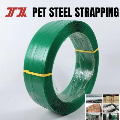 China 9-32mm Automatic Pet Packing Belt For Metal Bundles 100% Bottle Flakes Material for sale