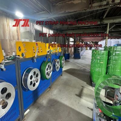 China 9-25mm PET Strap Making Machine PET packing belt production line with 100% PET Bottle Flakes for sale