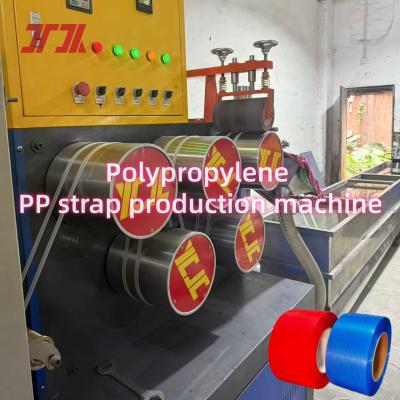 China 5-19mm PP Strap Making Machine With Three Traction Device and PLC Control System for sale