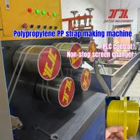 China 300m/min Running Speed PP Strap Making Machine With Automatic Winding Machine and PLC Control System for sale