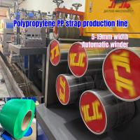 China 300m/min Running Speed PP Strap Making Machine With Automatic Winding Machine and PLC Control System for sale