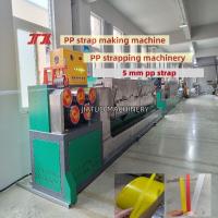China PP Strap Manufacturing Machine 5-19mm Width 2 Straps High Efficiency Automatic Control for sale