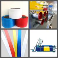 China PLC PP Strap Band Extrusion Line for 5-22mm Width Straps from Recycled Bottle Flakes for sale