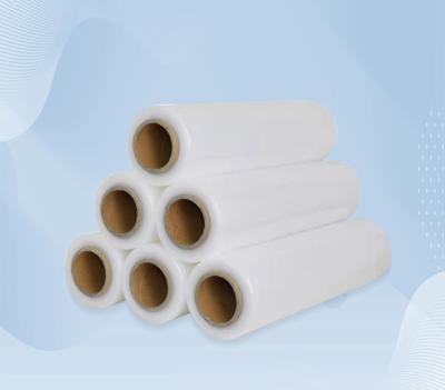 China PE Stretch Wrap Film 10-80 Micron 500mm Width Industrial Packaging Roll for sale
