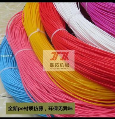 China PVC Furniture Rattan Extrusion Line 50kg/h Output with 55mm Screw for PE PP Materials for sale