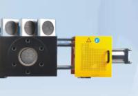 China Hydraulic Plastic Extrusion Screen Changer 100mm Double Piston for PP/PET Strap Production - 25 MPa Pressure, 300°C Temperature for sale
