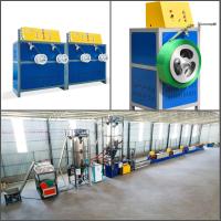 China PET Strap Making Machine 90mm Screw 2 Straps Output 5.5-6T/Day 100% Recycled Bottle Flakes for sale