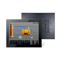 China Integrated High Bright 19 Inch Dustproof Resistive Touch Screen Display Industrial LCD VGA DVI Monitor With Metal Casing for sale