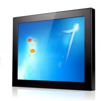 China Integrated High Bright 19 Inch Dustproof Resistive Touch Screen Display Industrial LCD VGA DVI Monitor With Metal Casing for sale