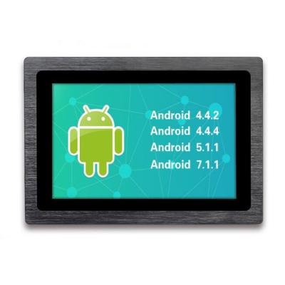 China Rugged Industrial Embedded Open Frame 7 Inches Black Pure Flat Capacitive Touch Screen LCD Monitor 12V 24V for sale