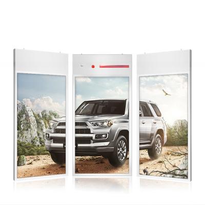China ceiling roof mount vertical dual screens 55
