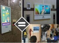 China WIFI network 15.6 inch super thin LED LCD android advertising display TV digital signage for elevator for sale