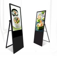 China Portable foldable Alone Standing 49 inch TFT LCD LED wifi network Android signage Menu board Poster AD touchscreen kiosk for sale