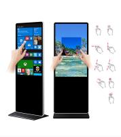 China Free standing 55 inch interactive information multi touch screen advertising kiosk touchscreen monitor (Win10 or Android OS) for sale