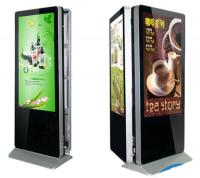 China 4K UHD indoor android dual panel 55 inch LCD LED standing kiosk for sale