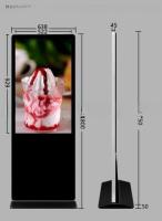 China UHD 4K 55 inch free stand android 4G wifi network control LCD video advertising TV kiosk for hotel shopping mall restaurant for sale