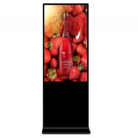 China 55 inch floor stand TFT LCD LED advertising display screen with wheels for sale